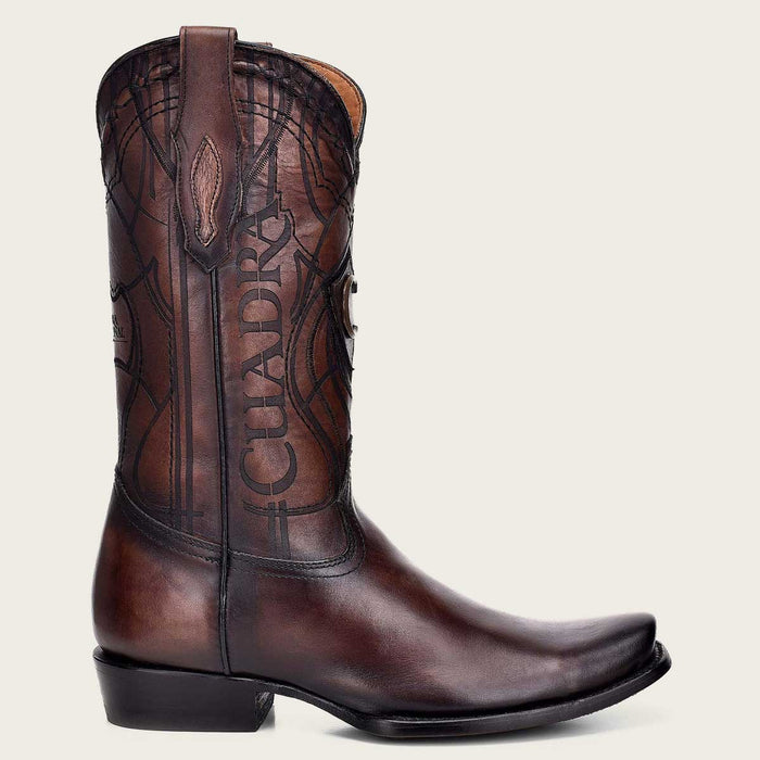 Brown Semi Square Toe Mens Western Cuadra Boots