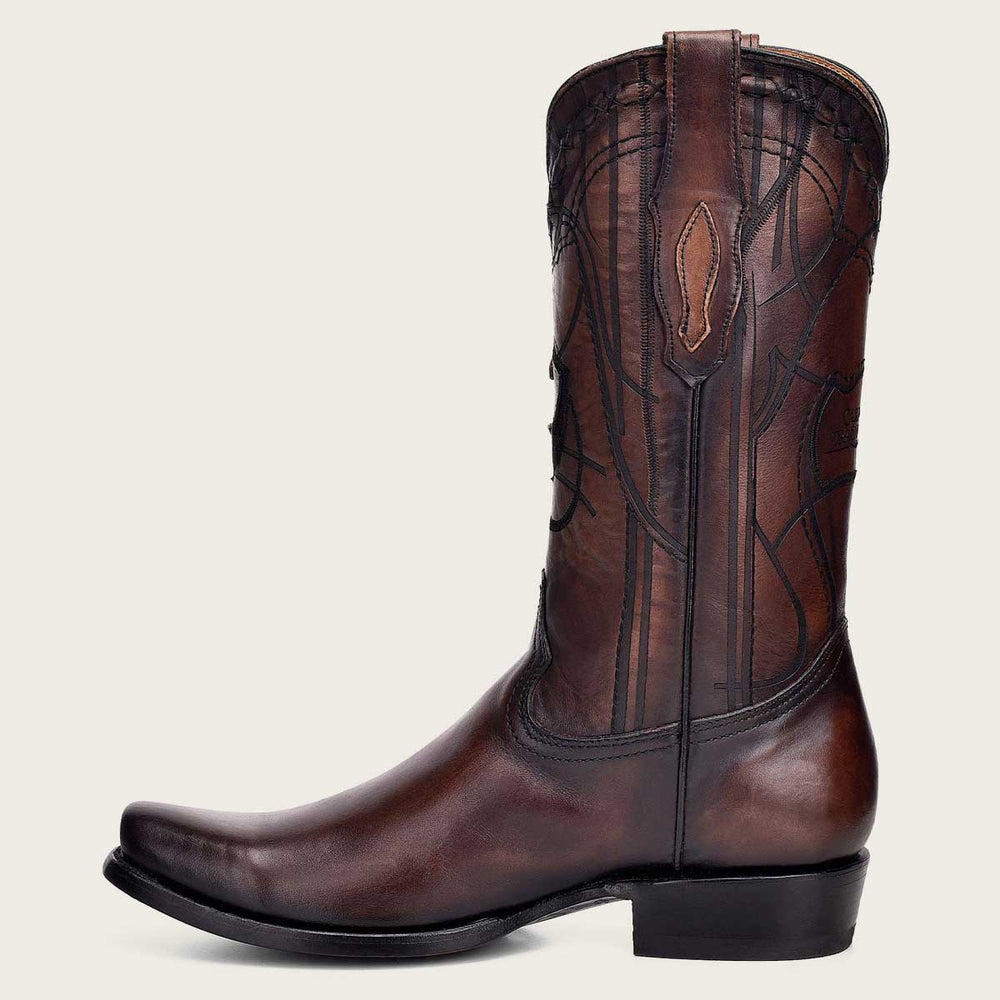Brown Mens Western Cuadra Boots Semi Square Toe