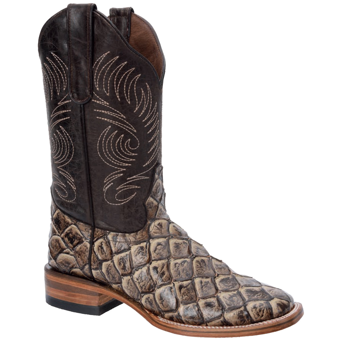 Fish Print Boots | White Diamonds Boots