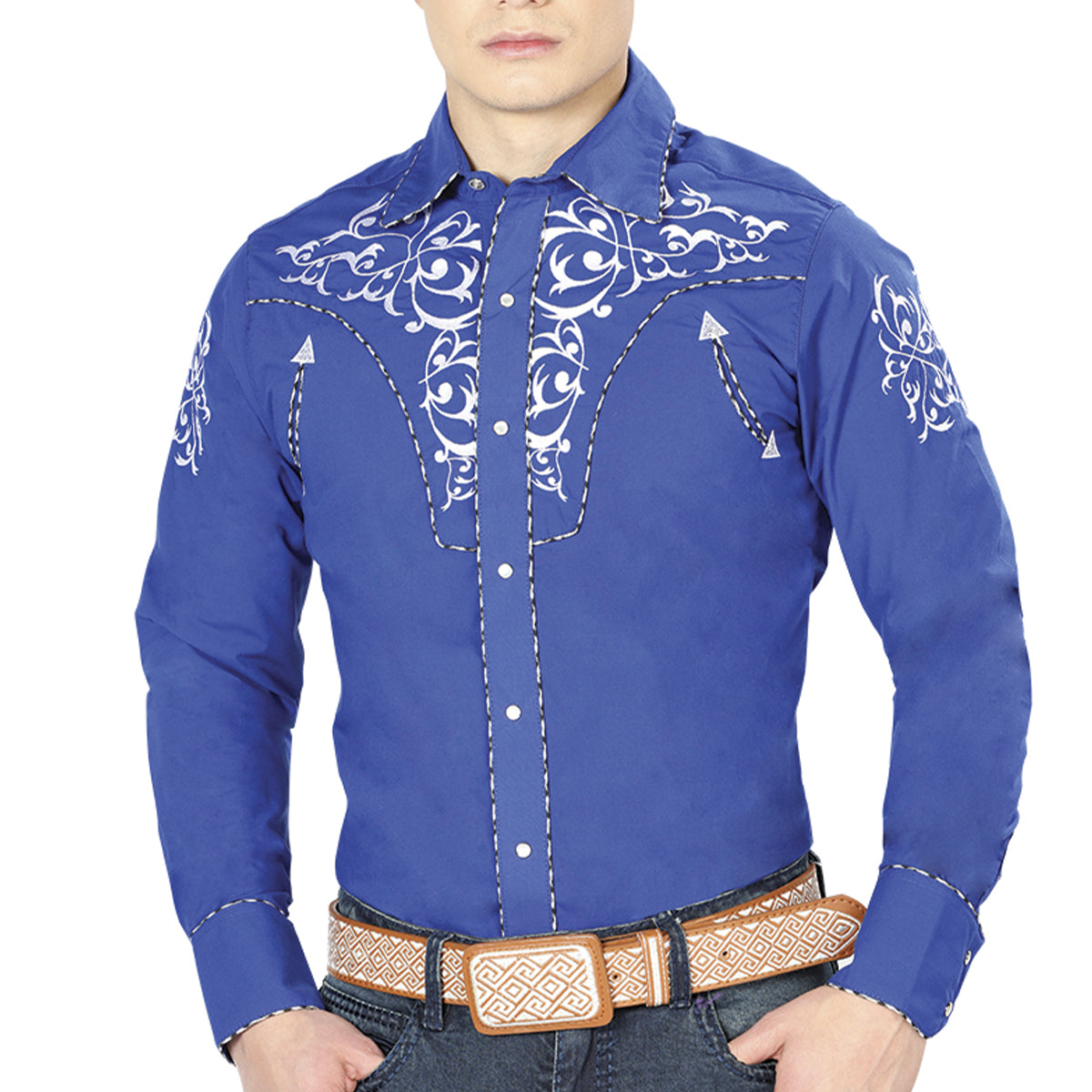 El General Royal Blue Western Shirt