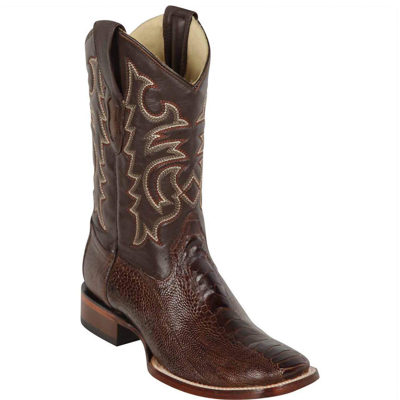 Botas Pata De Avestruz Cuadradas Cafe | Los Altos Boots