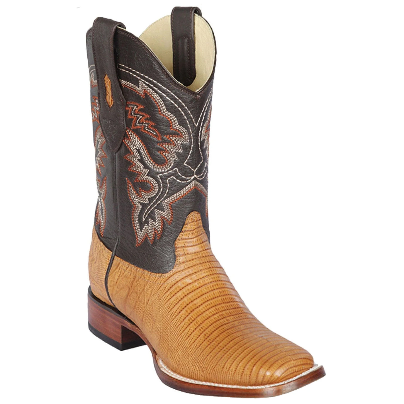 Antique Saddle Lizard Square Toe Boots | Los Altos Boots