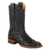 Mens Black Pirarucu Boots | Los Altos Boots Square Toe