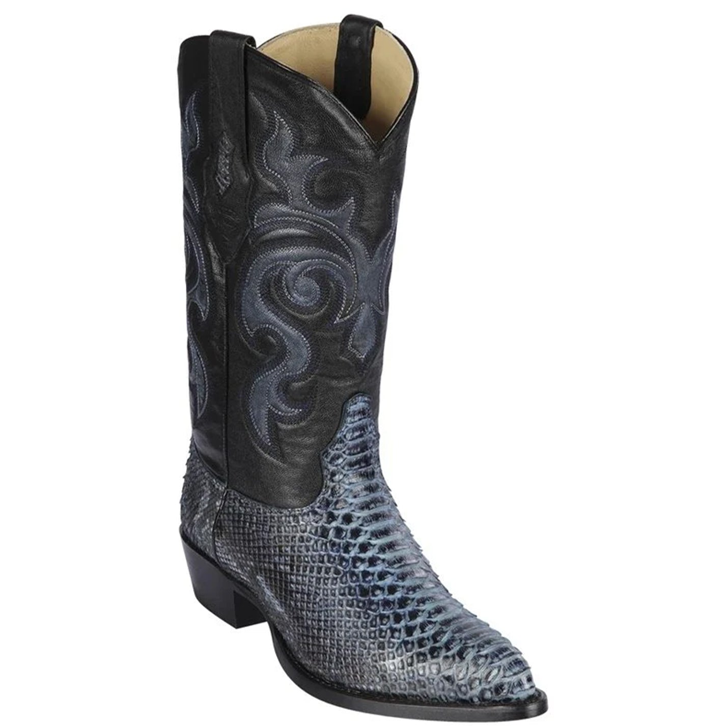 Rustic Blue Snake Skin Cowboy Boots | Los Altos Boots