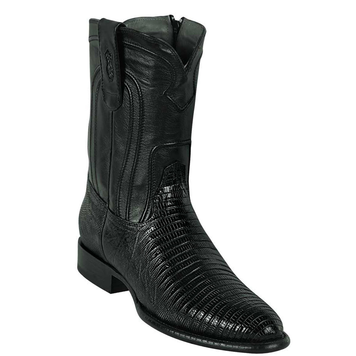 Los Altos Black Roper Lizard Boots