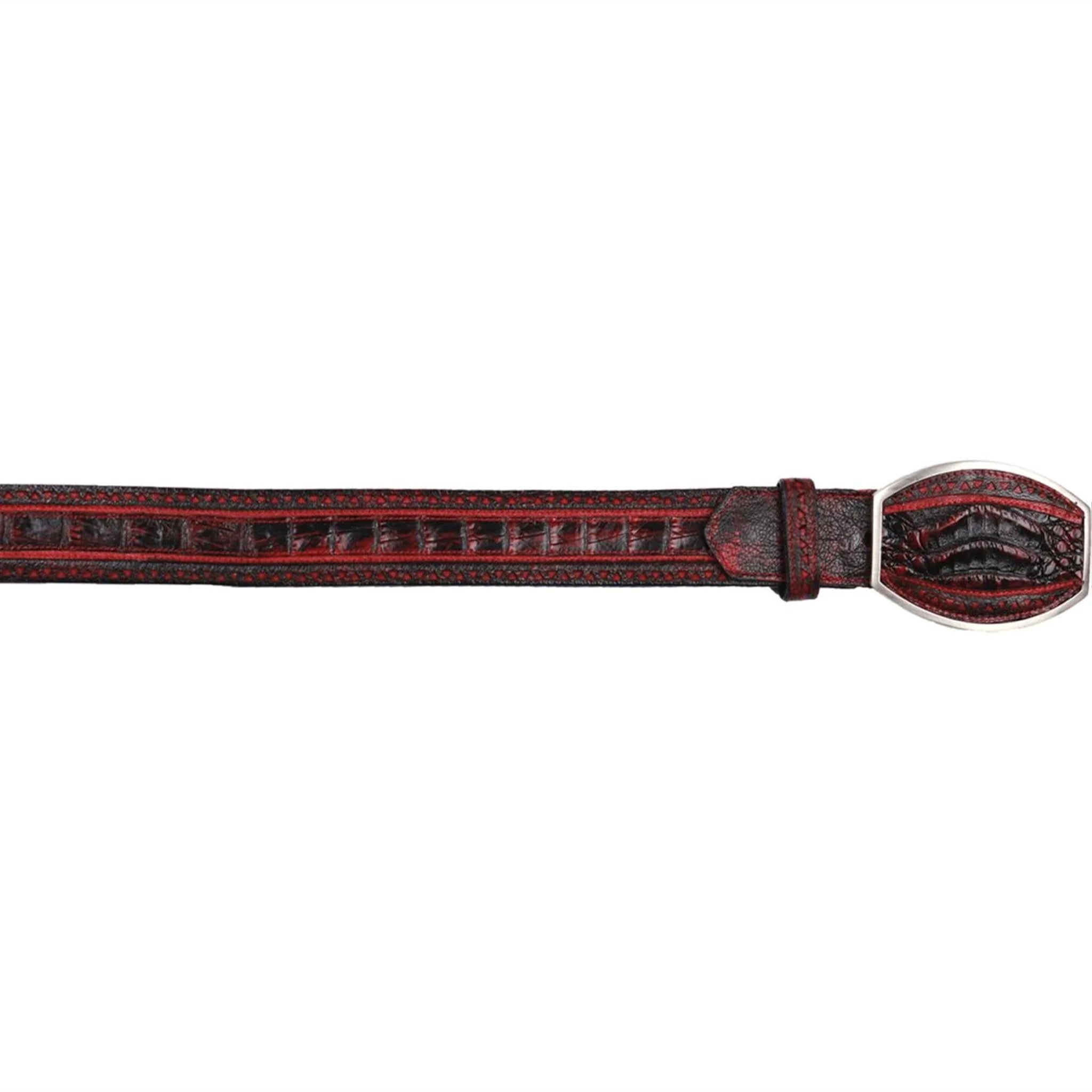 Black Cherry Caiman Belt | Authentic