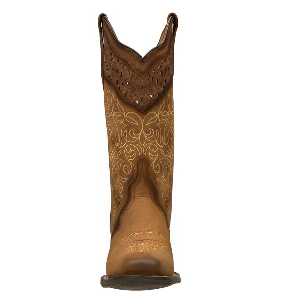 Rio Grande Boots Honey Roble Western Cowgirl Square Toe