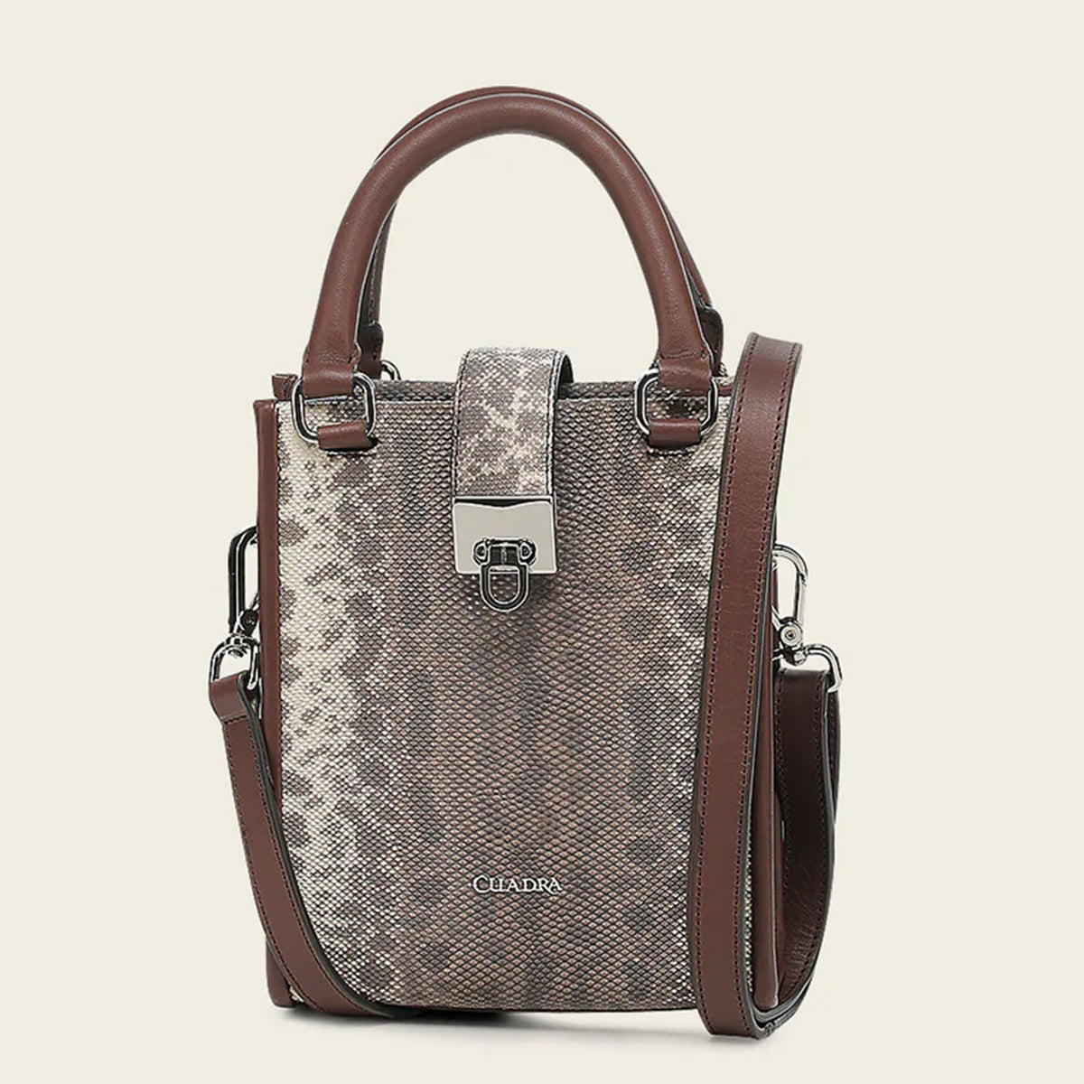 Cuadra Grey Carunga Snake Handbag