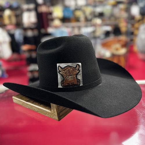 Highland Cow Cowgirl Hat Patch
