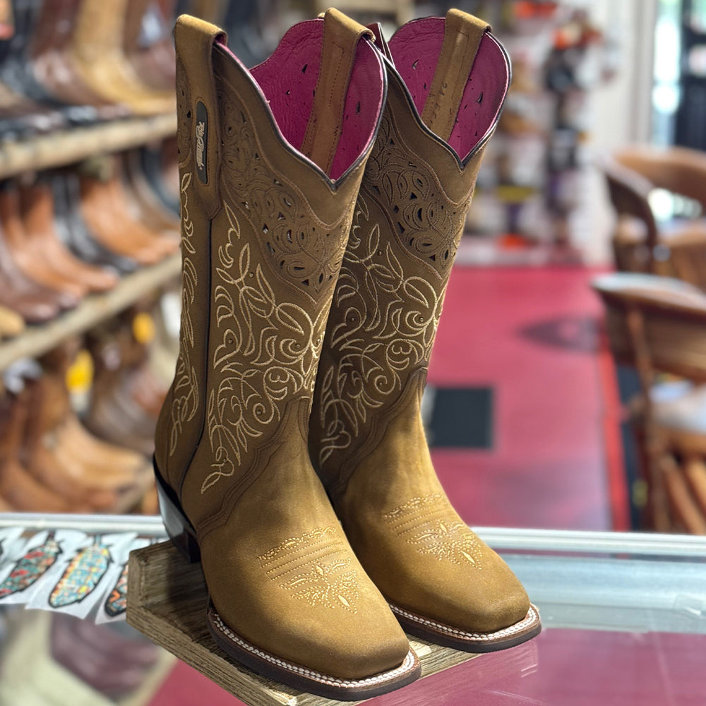 Rio Grande Boots Honey Roble Western Cowgirl Square Toe