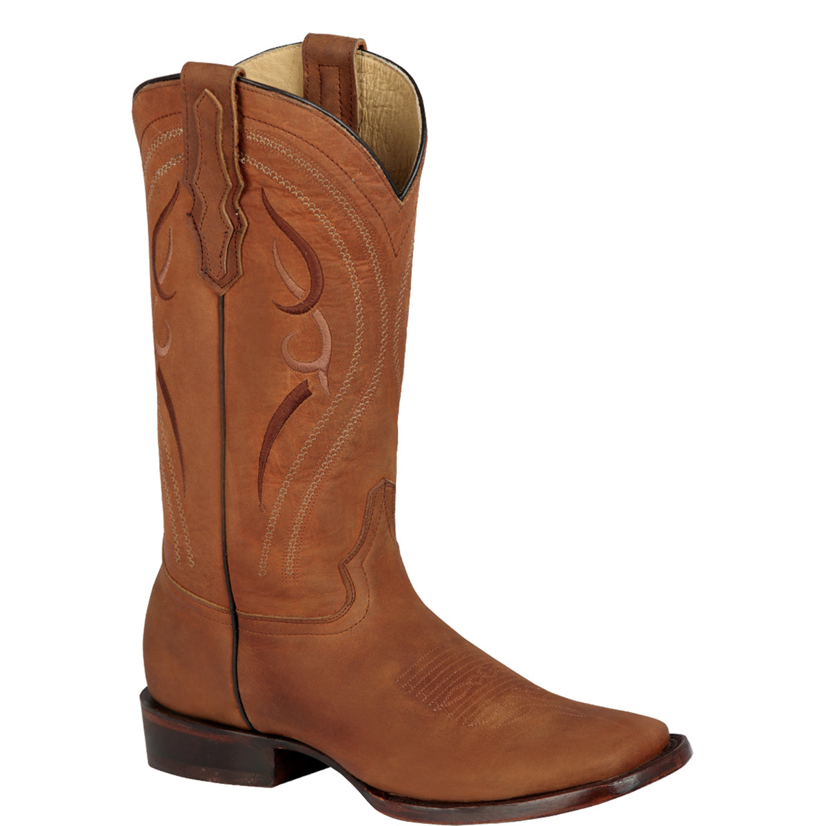 Tan Square Toe Cowboy Boots | El General Boots