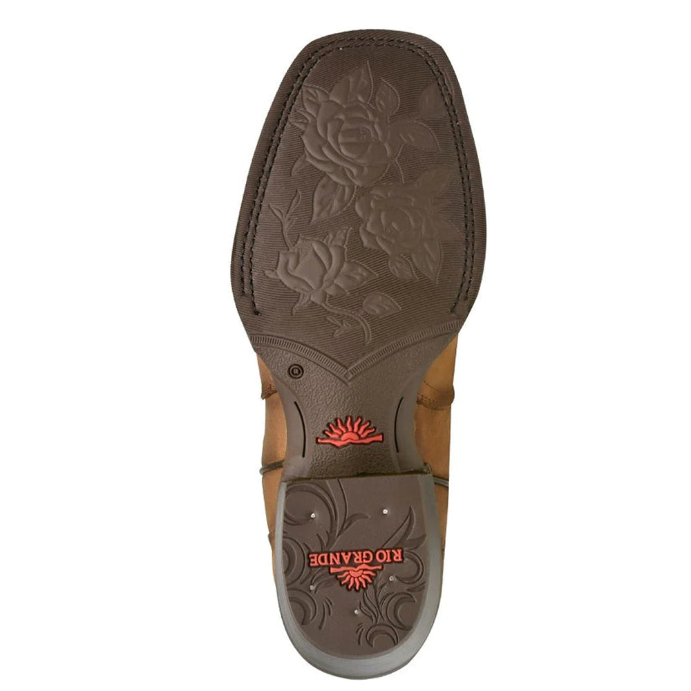 Rio Grande Boots Honey Roble Western Cowgirl Square Toe