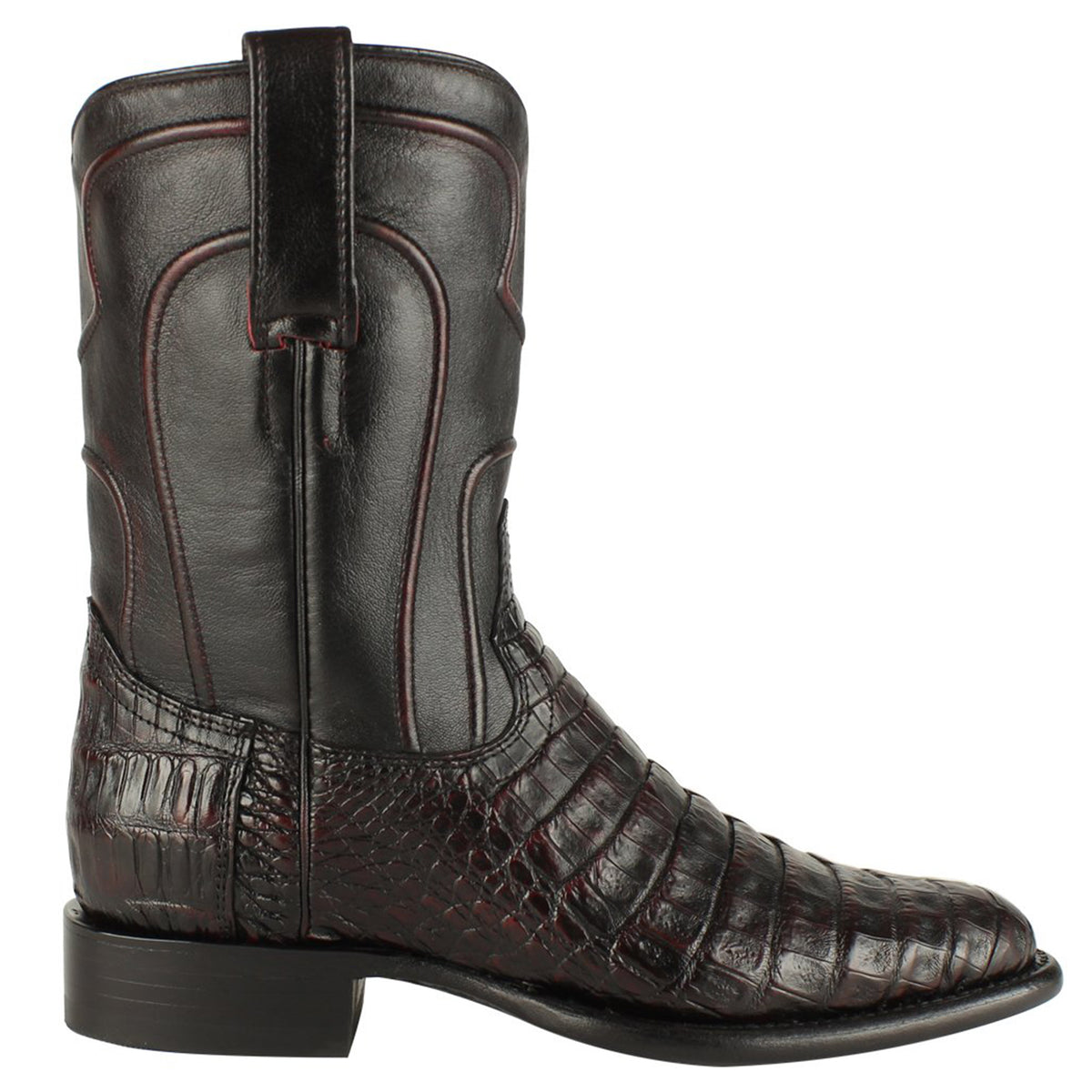 Black Cherry Caiman Roper Boots | Los Altos Boots