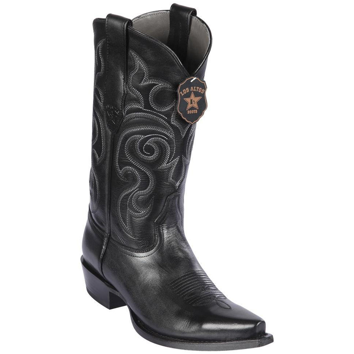 Black Snip Toe Cowboy Boots | Los Altos Boots