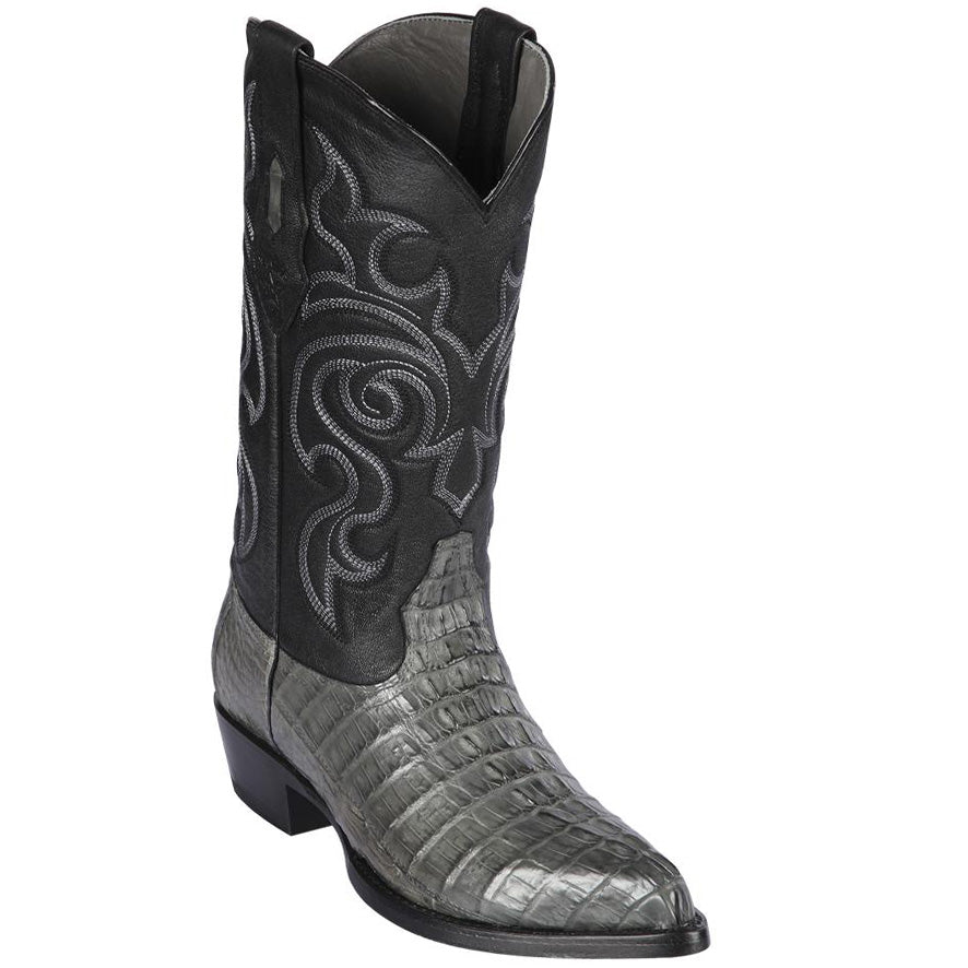 Mens Grey Caiman Boots | Los Altos Boots
