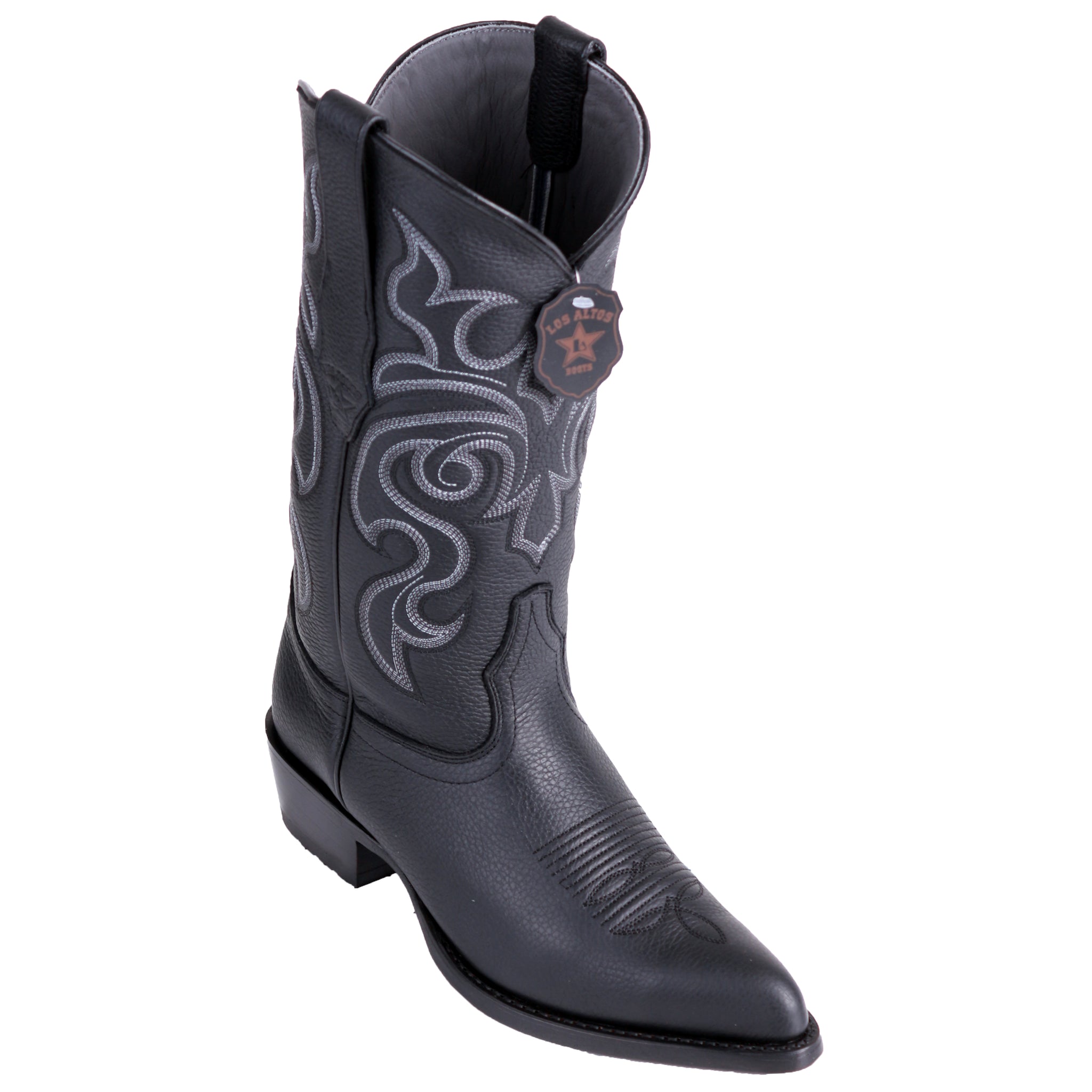 Mens Black Cowboy Boots J-Toe
