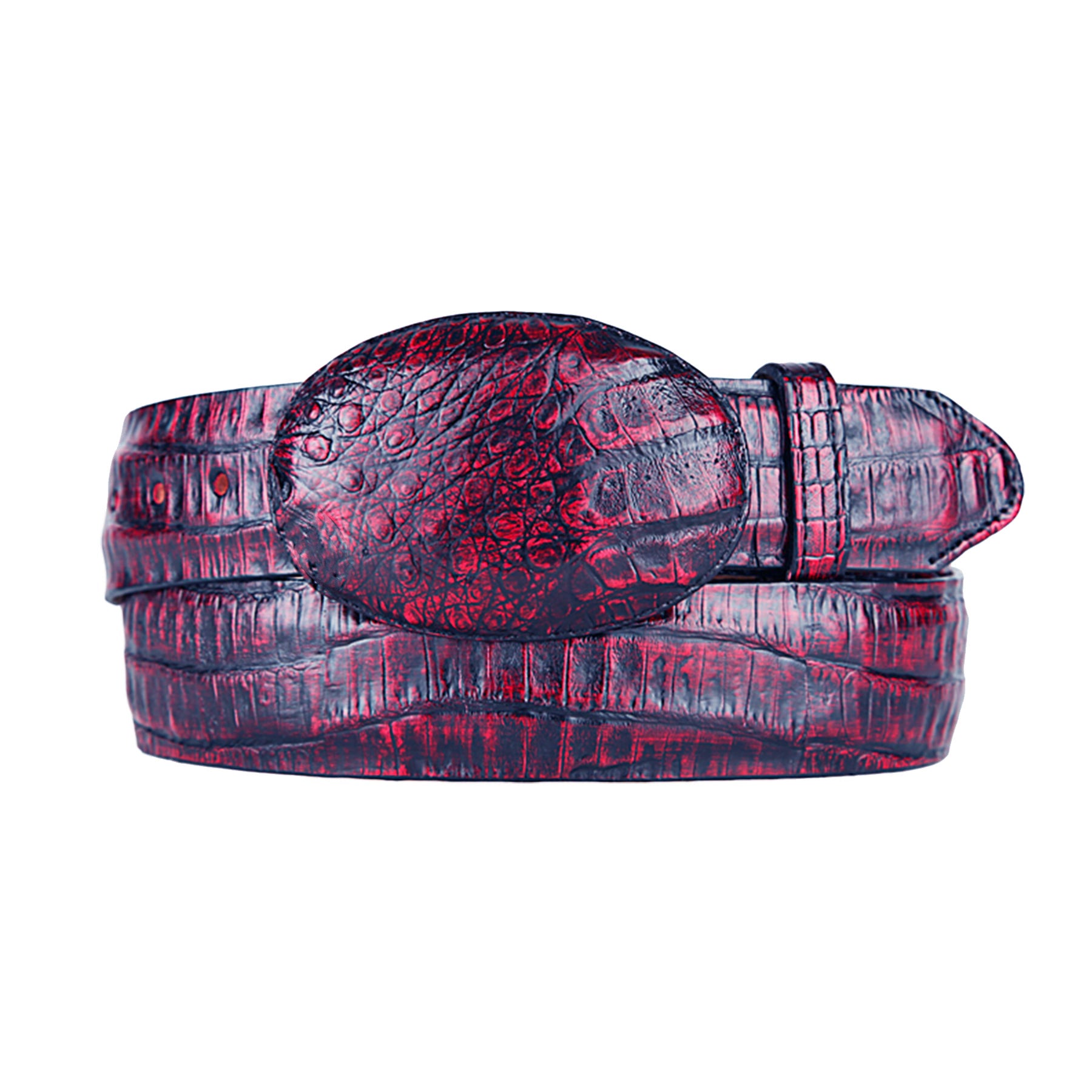 Black Cherry Caiman Belt | Authentic